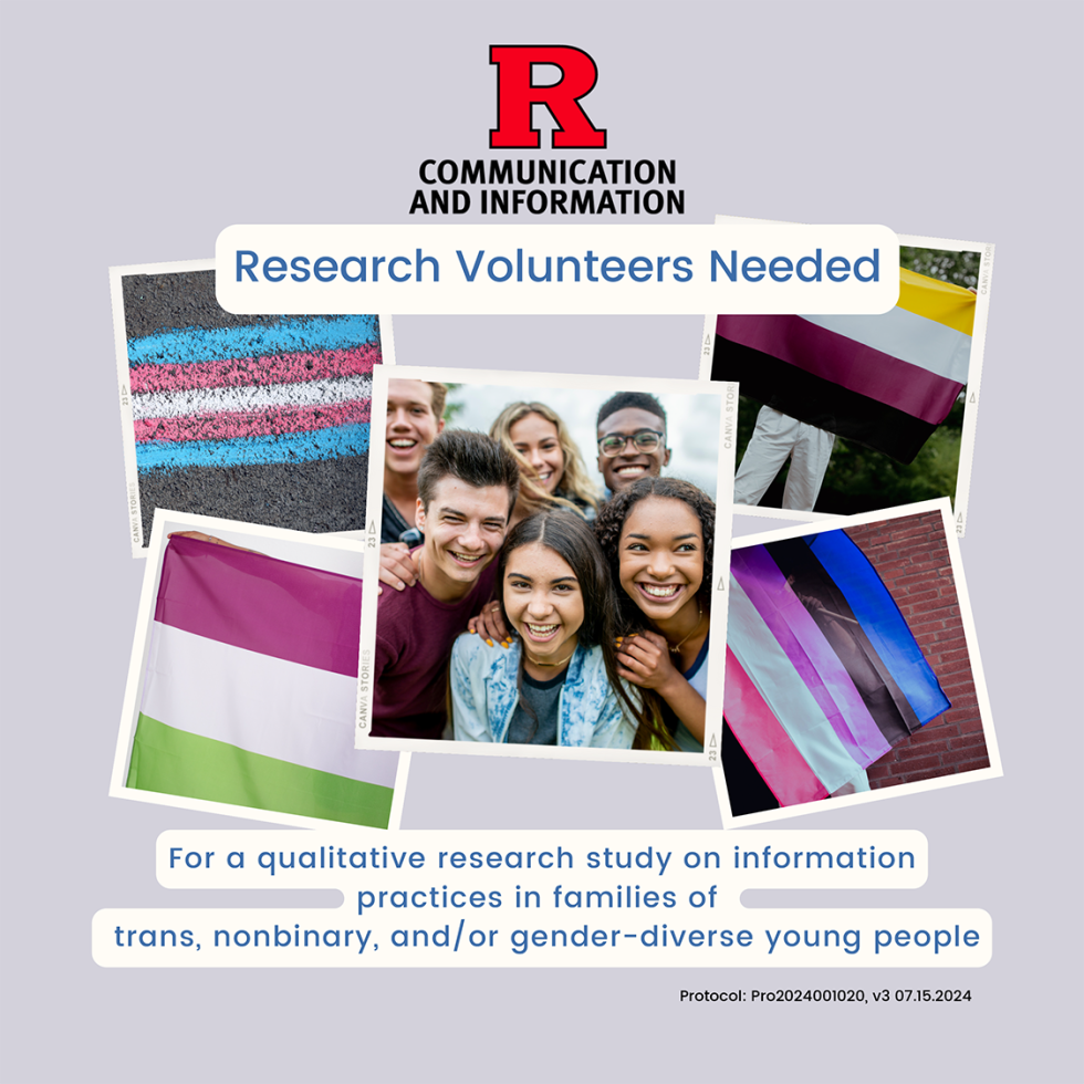 Research study: Information practices in families of transgender and gender-diverse (TGD) youth ...
